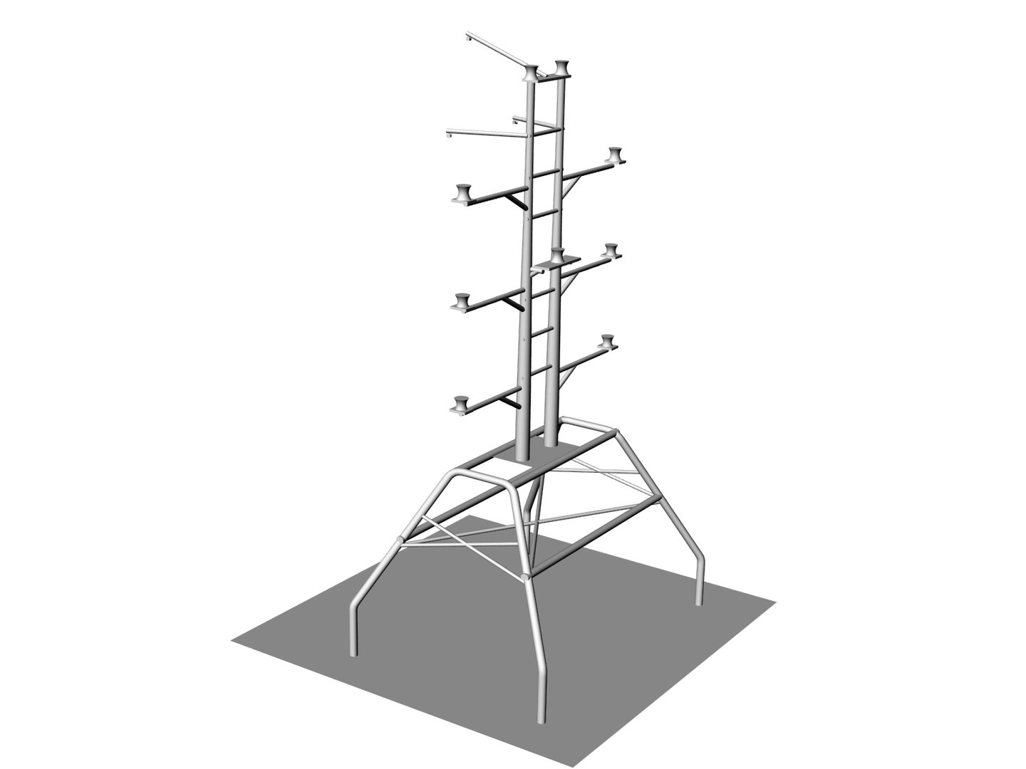 ship aft mast 3d model