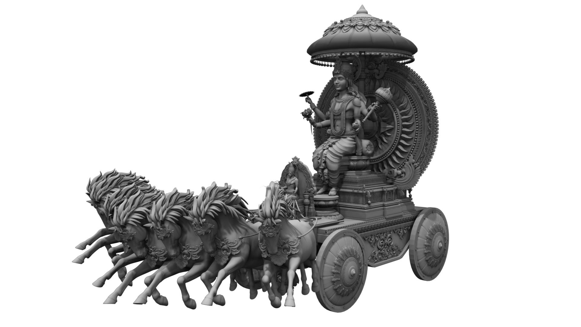 3D God Surya Bhagavan - TurboSquid 1762490