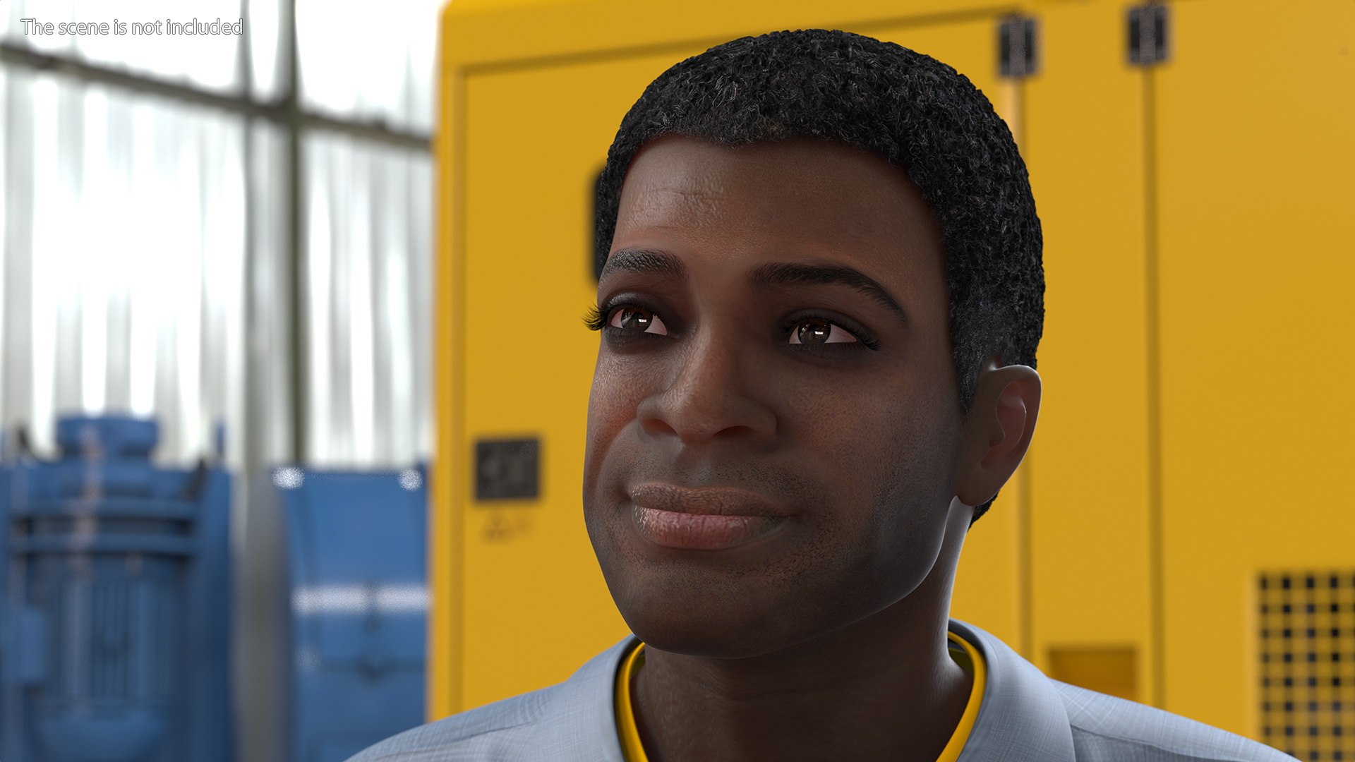 3D model Dark Skin Black Man Electrician Inspecting Pose - TurboSquid ...