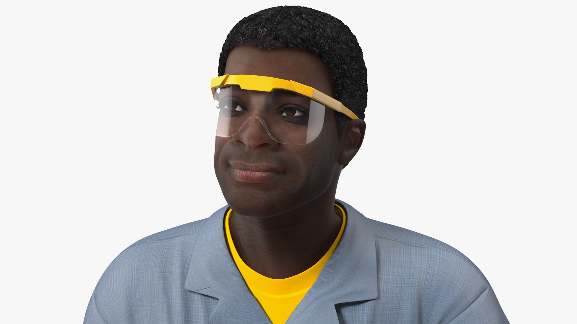 3D model Dark Skin Black Man Electrician Inspecting Pose - TurboSquid ...