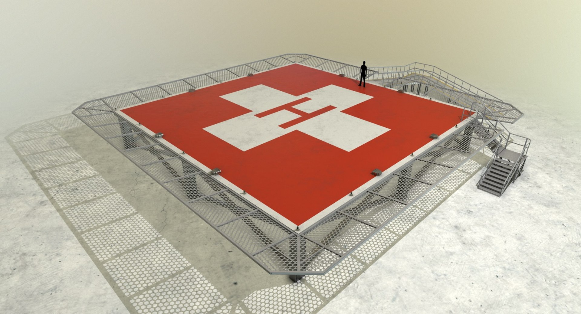 Hospital Helipad 3D Model - TurboSquid 1150112