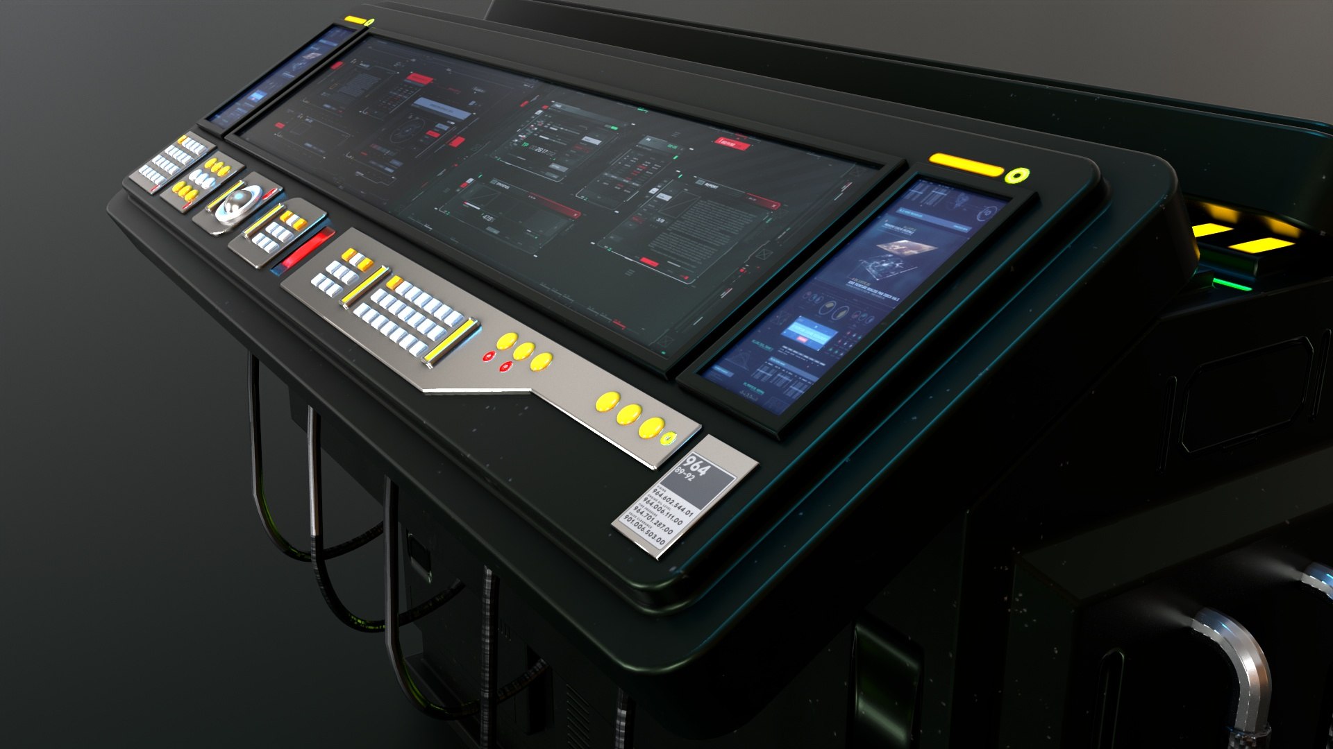 3D Sci Fi Computer Terminal Command Bridge - TurboSquid 2001832