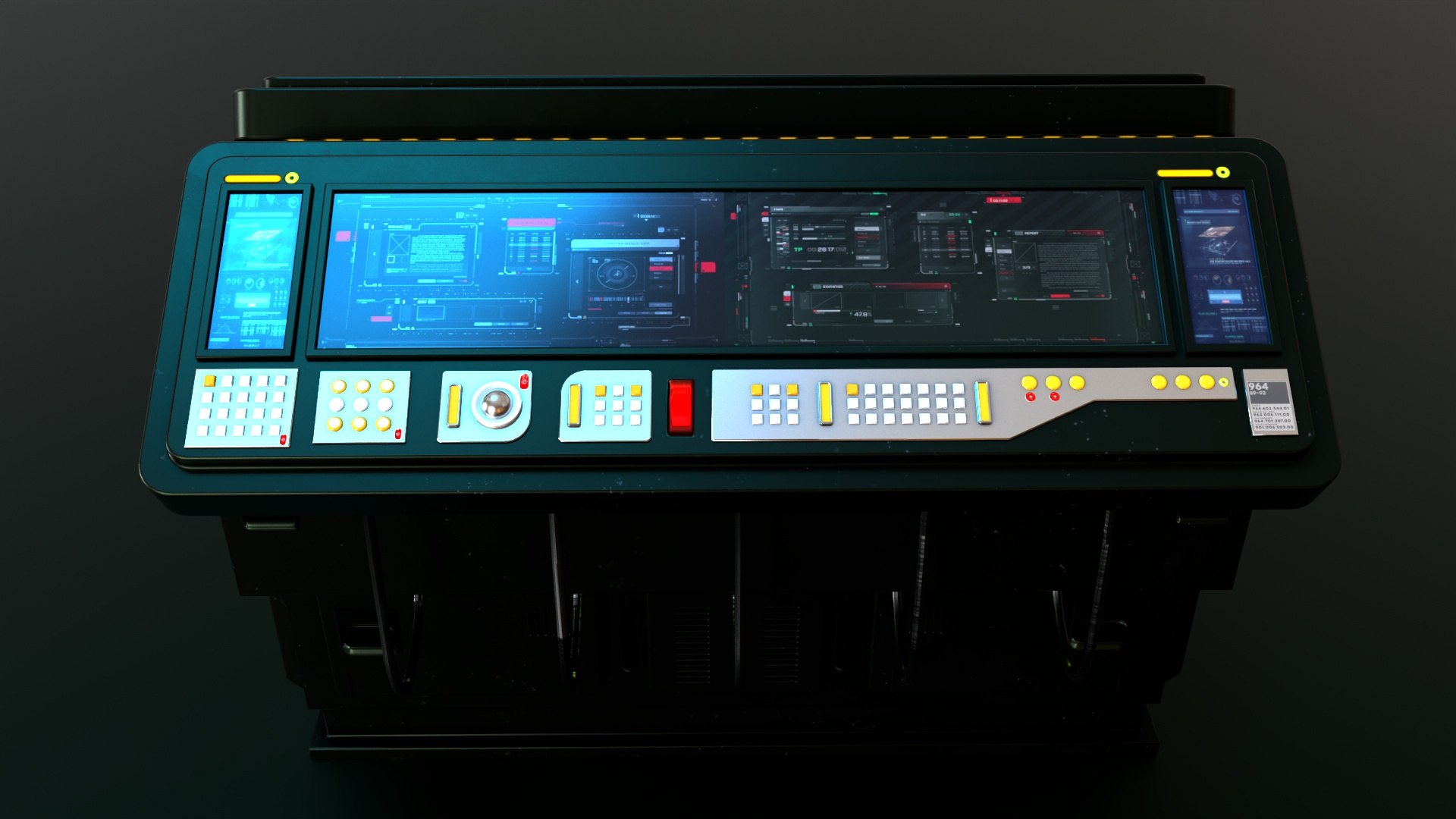 3D Sci Fi Computer Terminal Command Bridge - TurboSquid 2001832