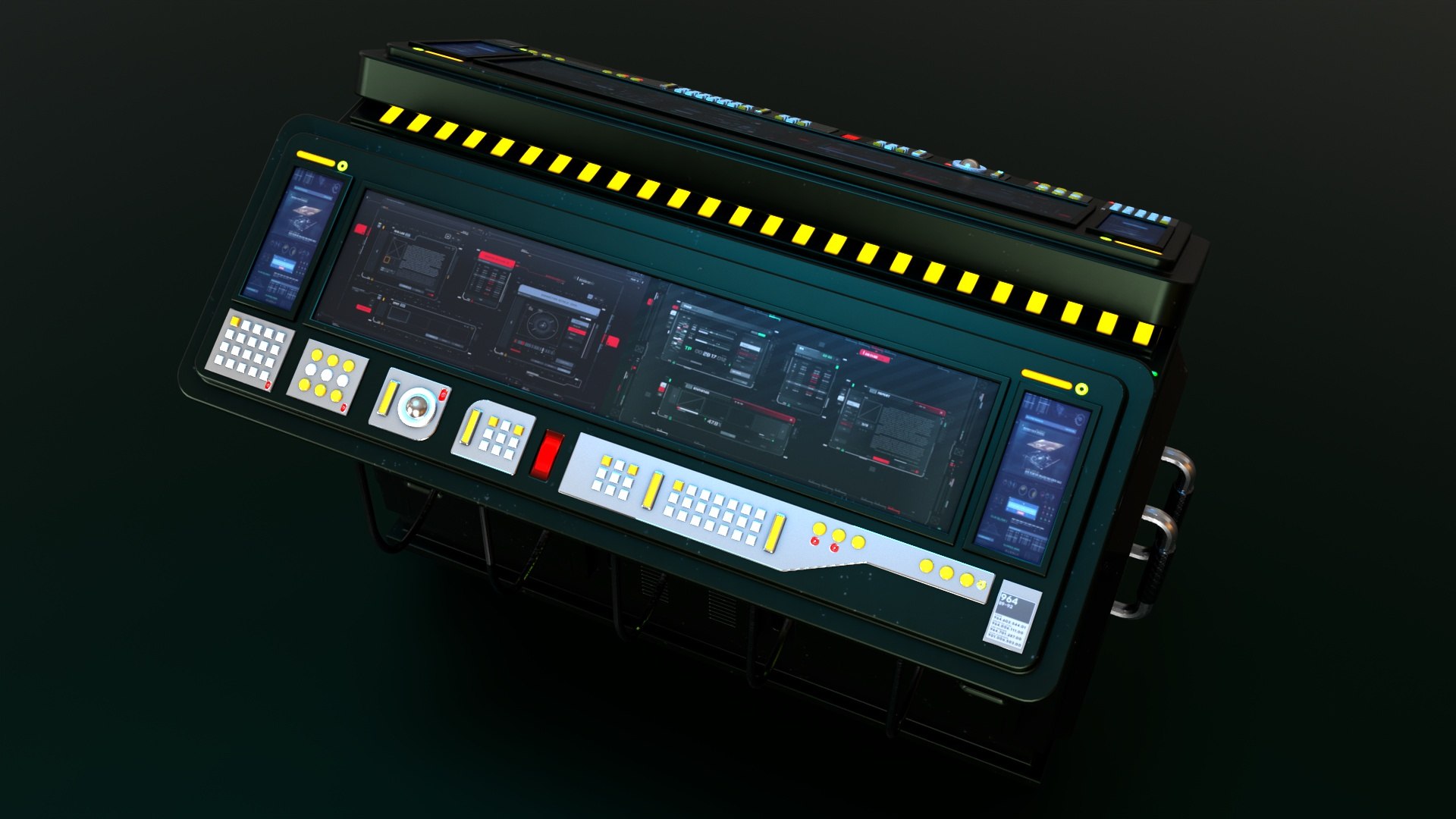 3D Sci Fi Computer Terminal Command Bridge - TurboSquid 2001832