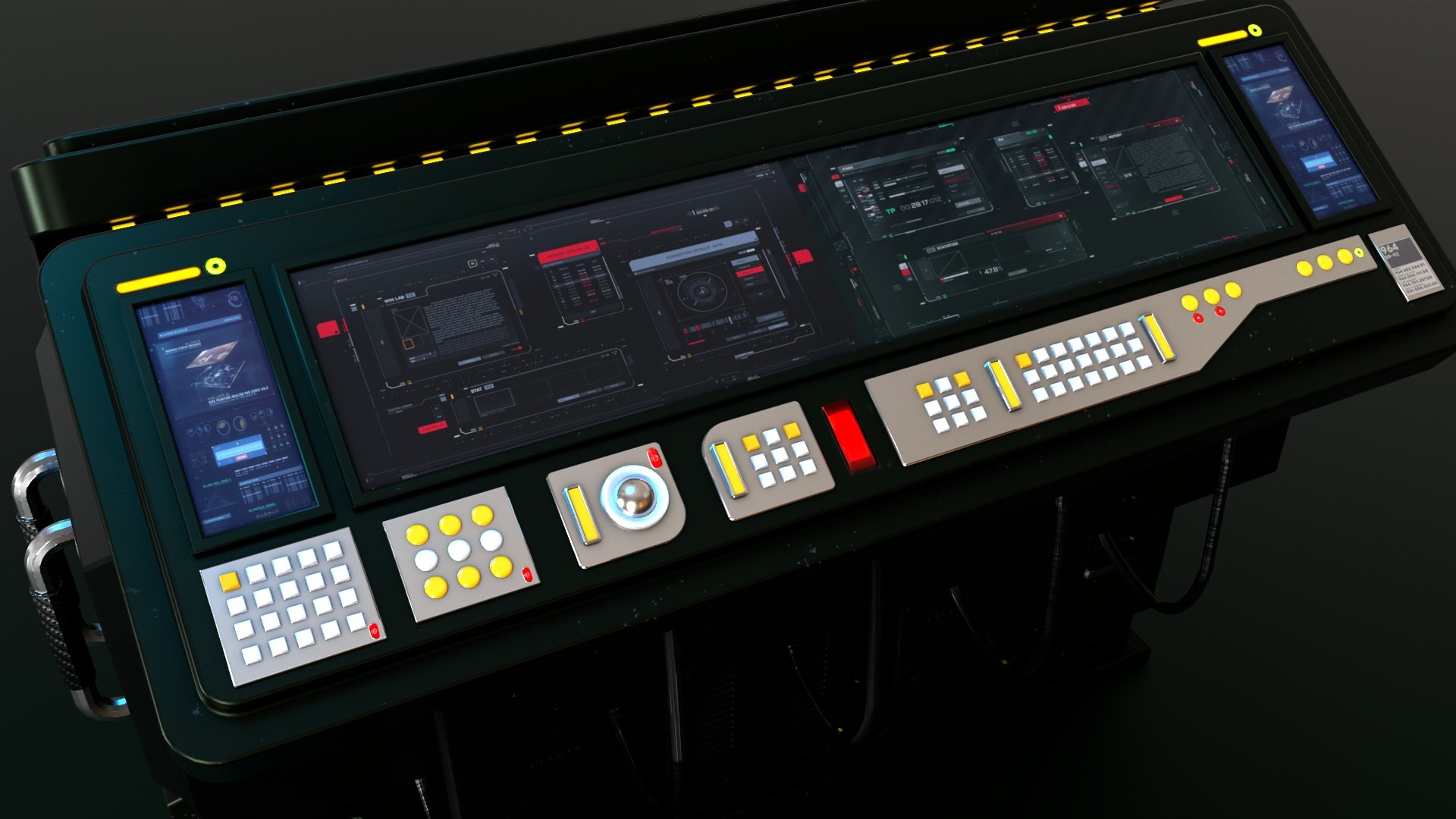 3D Sci Fi Computer Terminal Command Bridge - TurboSquid 2001832