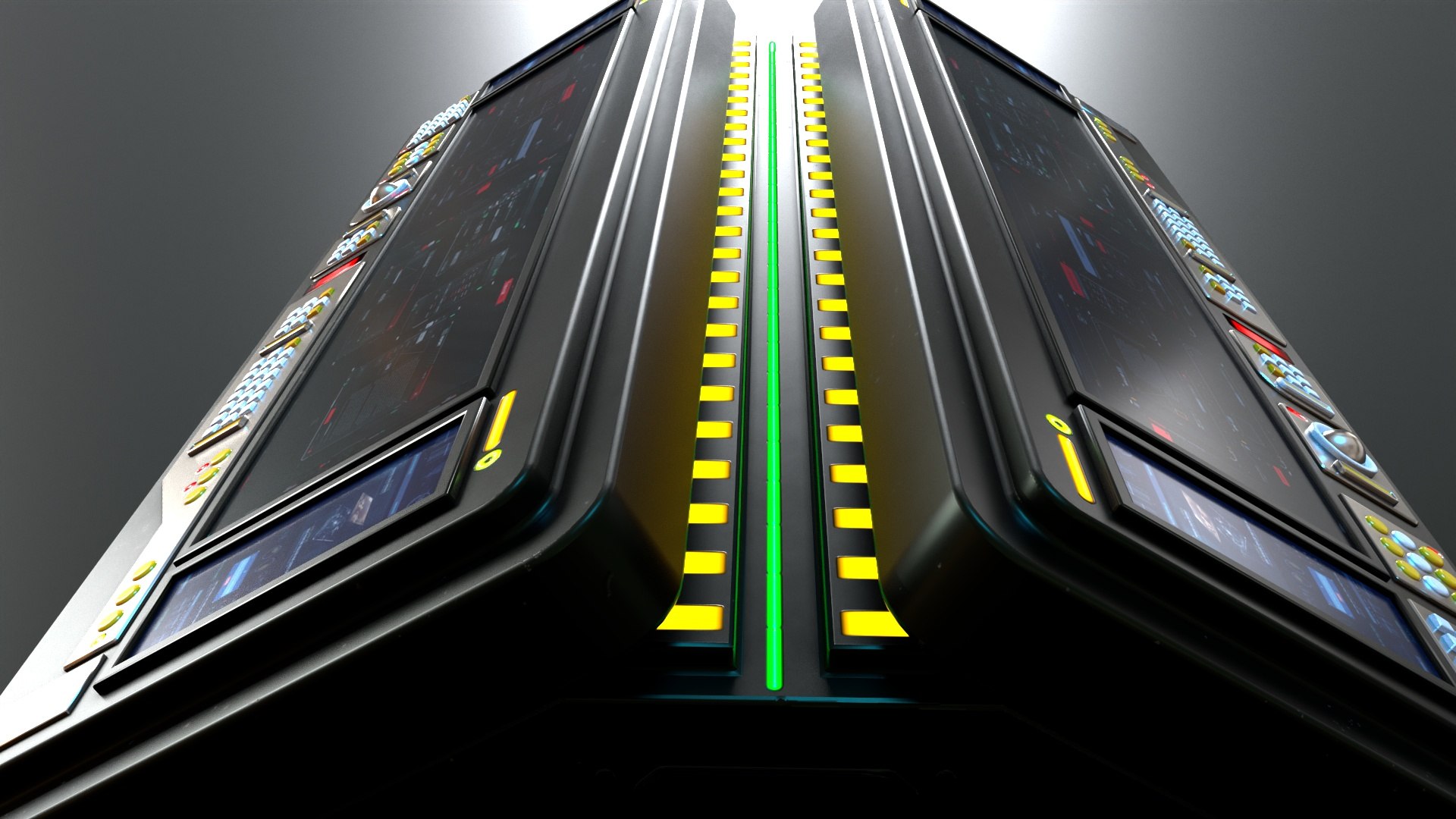 3D Sci Fi Computer Terminal Command Bridge - TurboSquid 2001832