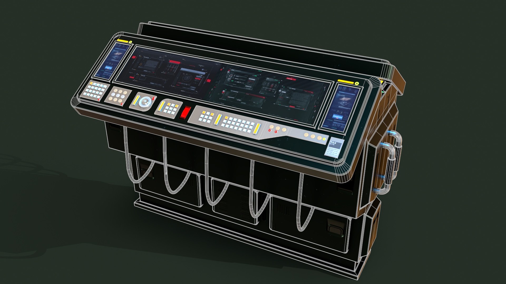 3D Sci Fi Computer Terminal Command Bridge - TurboSquid 2001832
