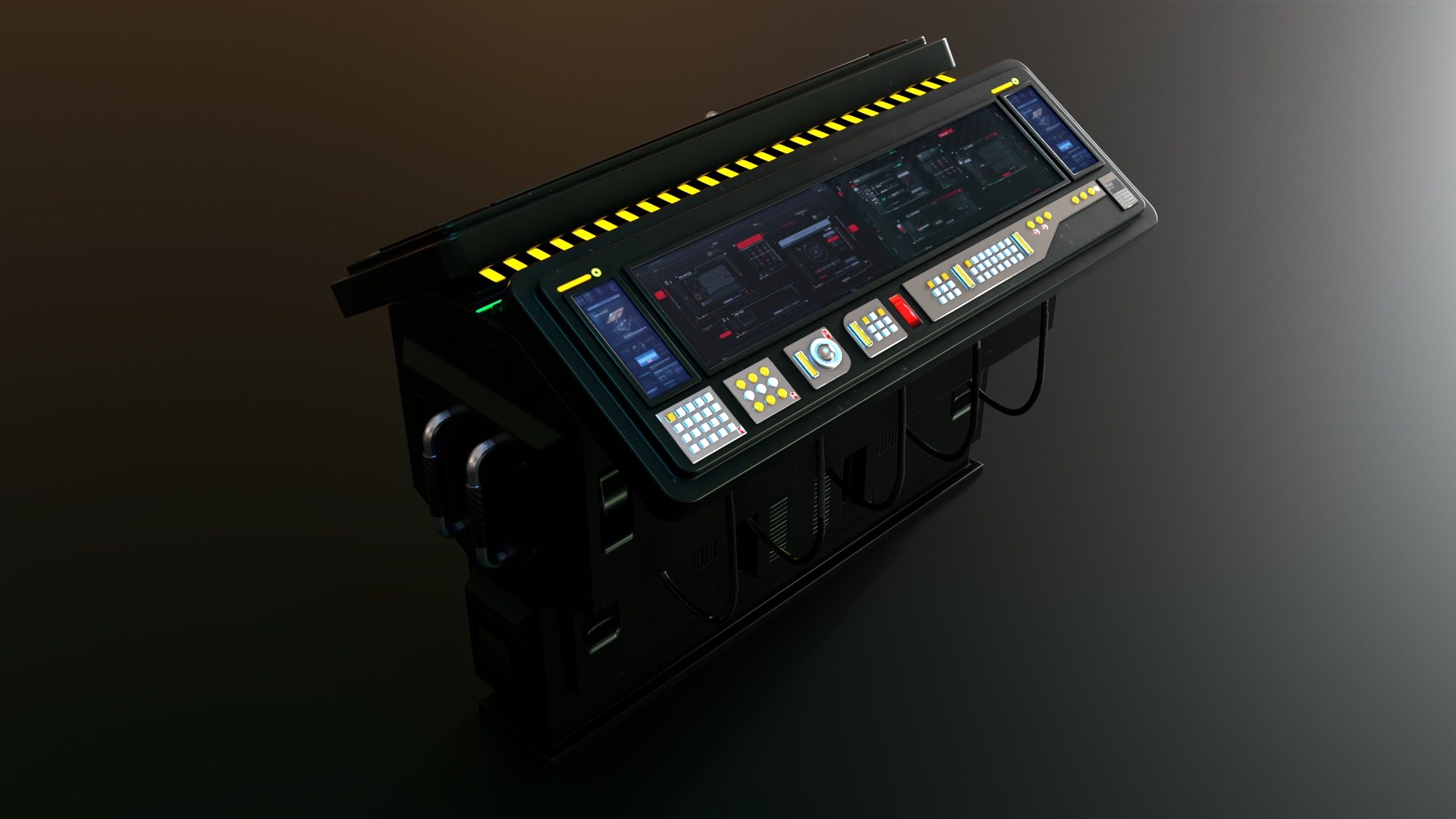 3D Sci Fi Computer Terminal Command Bridge - TurboSquid 2001832