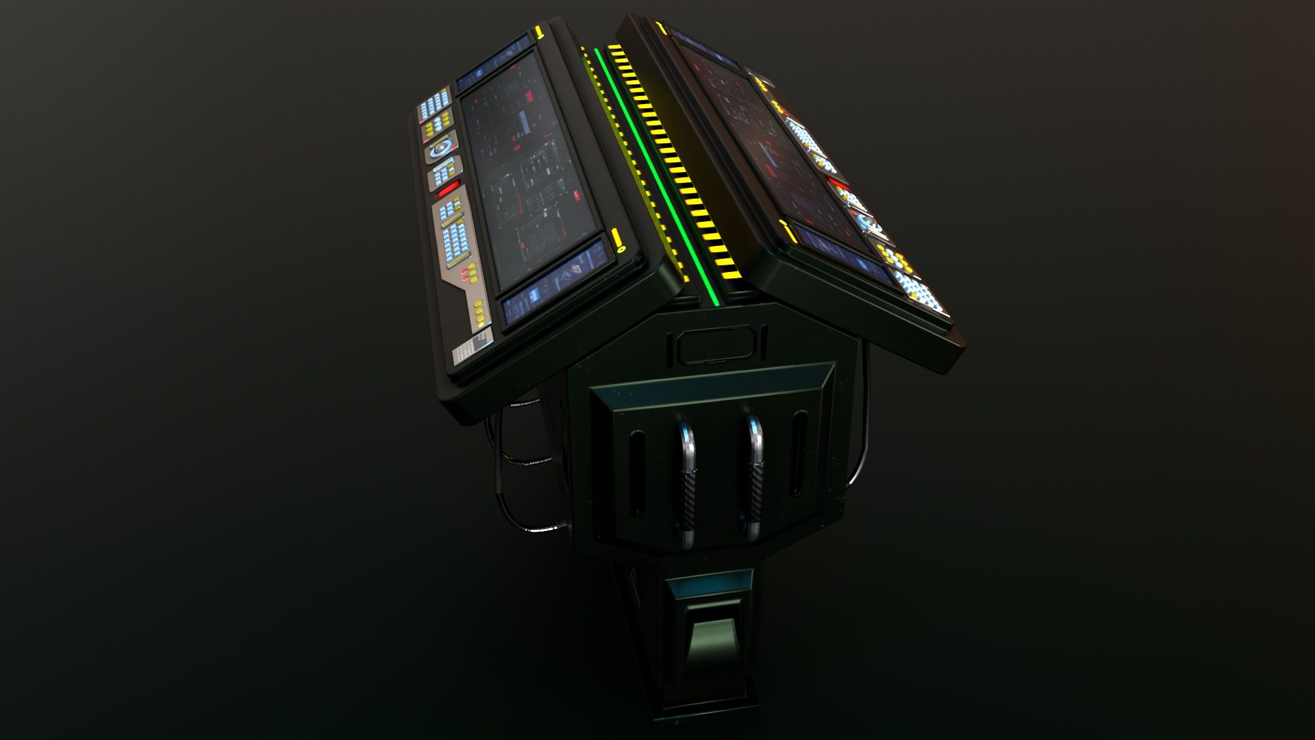 3D Sci Fi Computer Terminal Command Bridge - TurboSquid 2001832