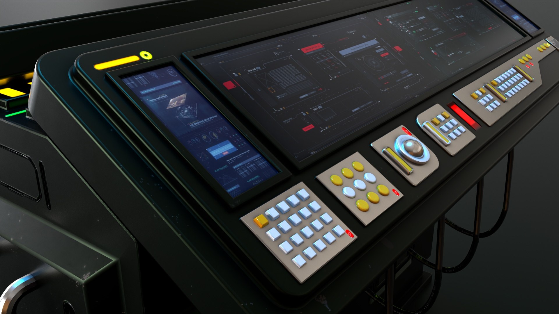 3D Sci Fi Computer Terminal Command Bridge - TurboSquid 2001832