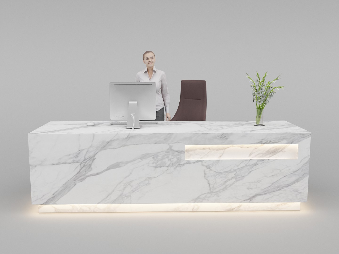 modelo 3d Reception Desk - 074 - TurboSquid 1994815