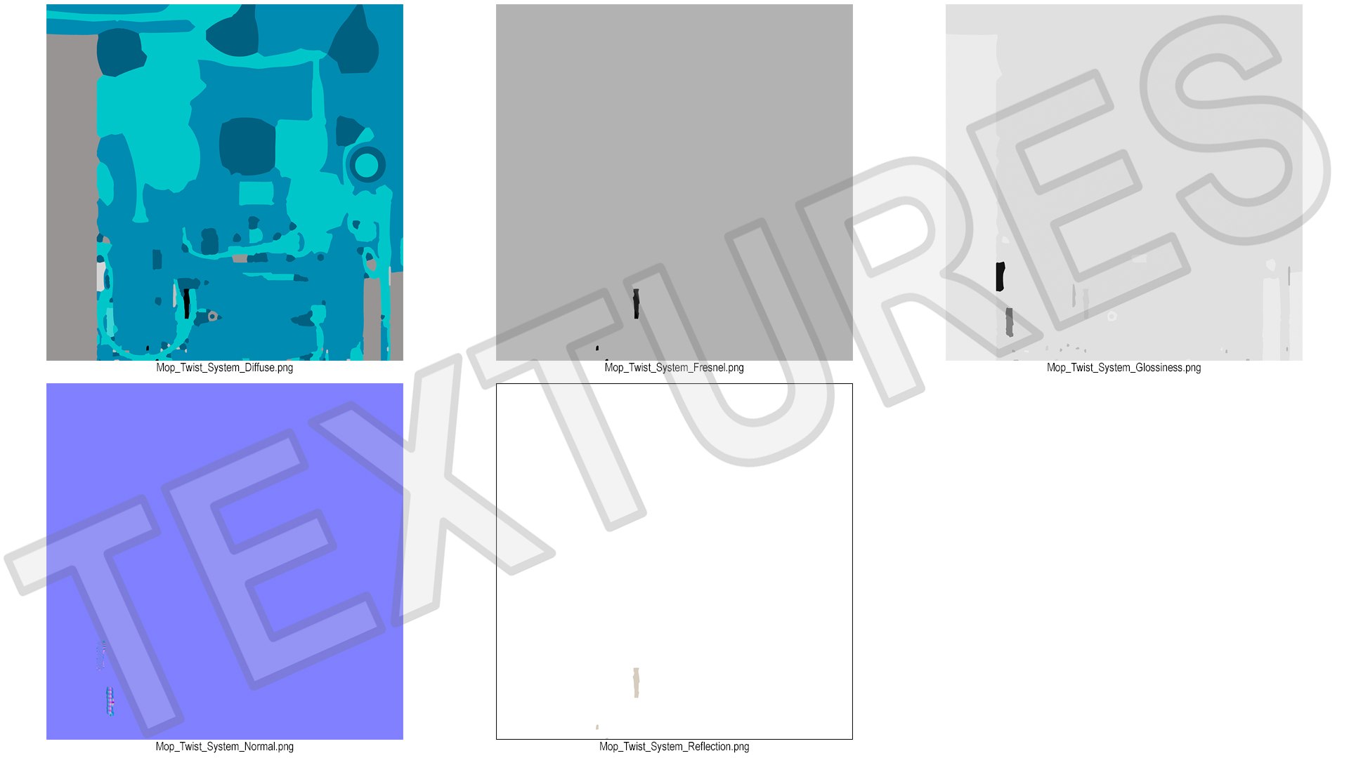 Bucket With Power Spin Wringer And Twist Mop Turquoise 3D - TurboSquid ...