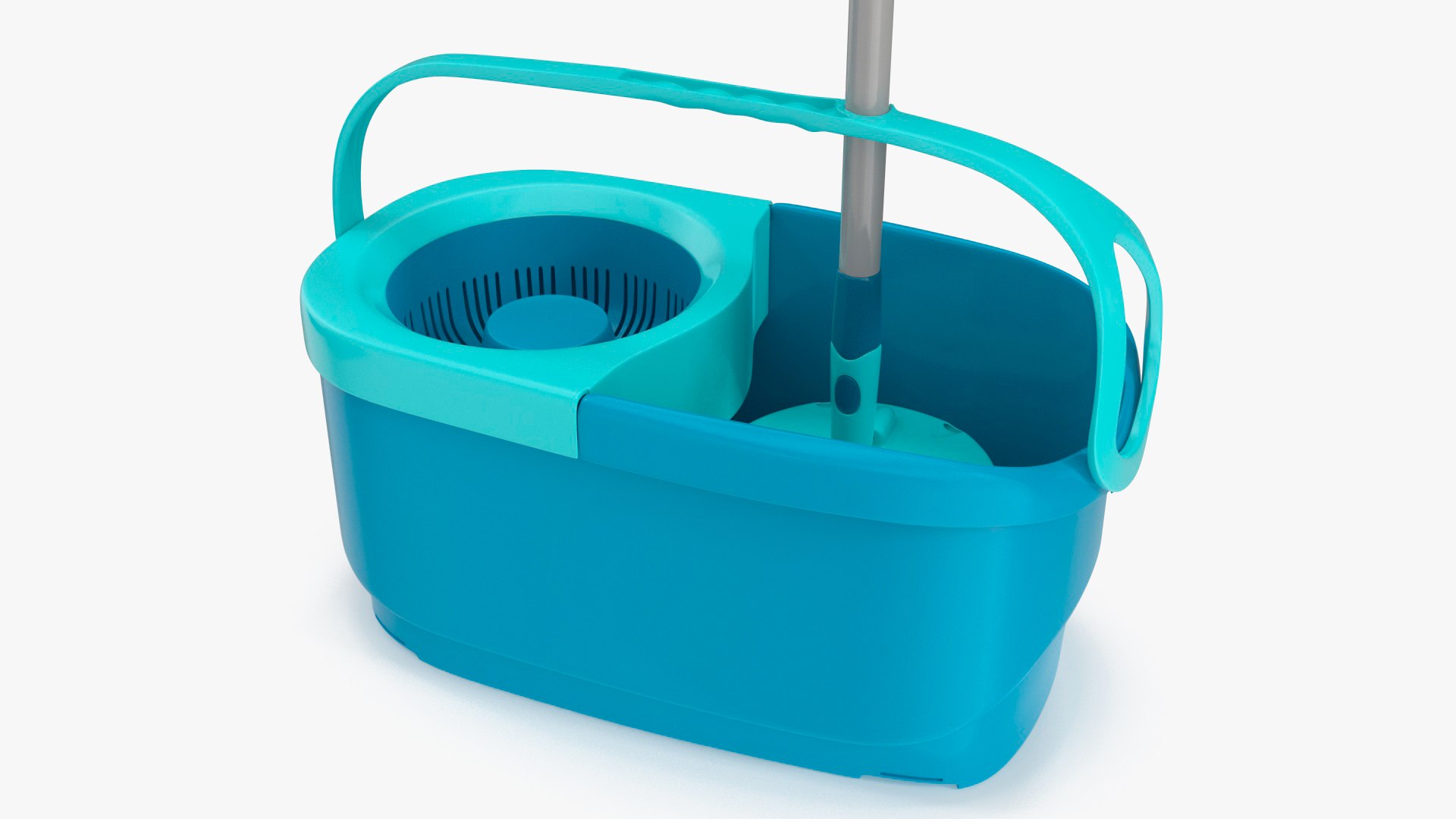 Bucket With Power Spin Wringer And Twist Mop Turquoise 3D - TurboSquid ...