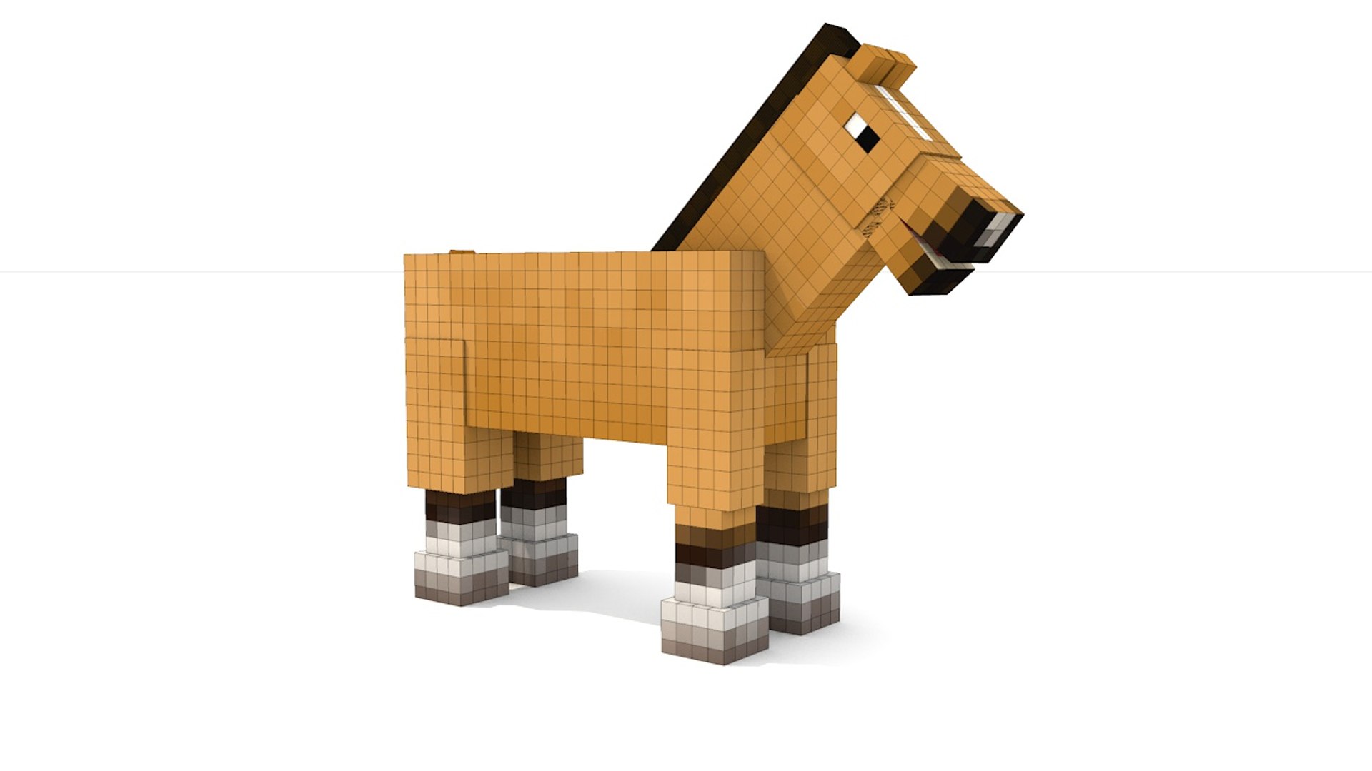 3d Model Minecraft Horse
