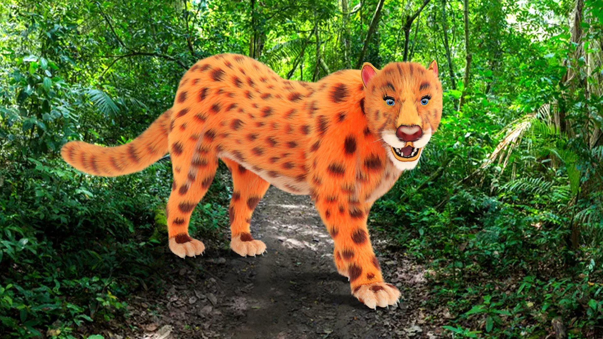 Fur Female Leopard Rigged Model - TurboSquid 1725295