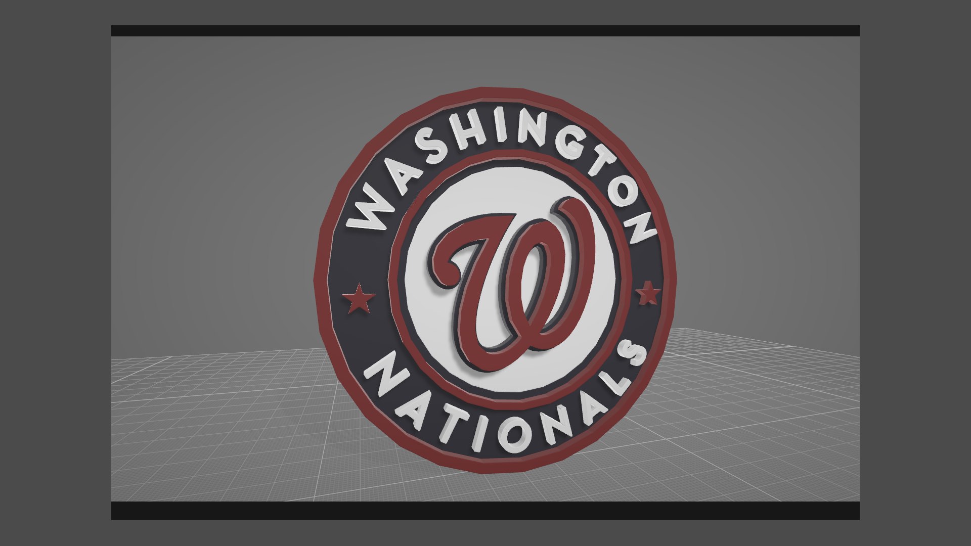 3D Model Washington Nationals Logo Keychan Shield Printable And ...