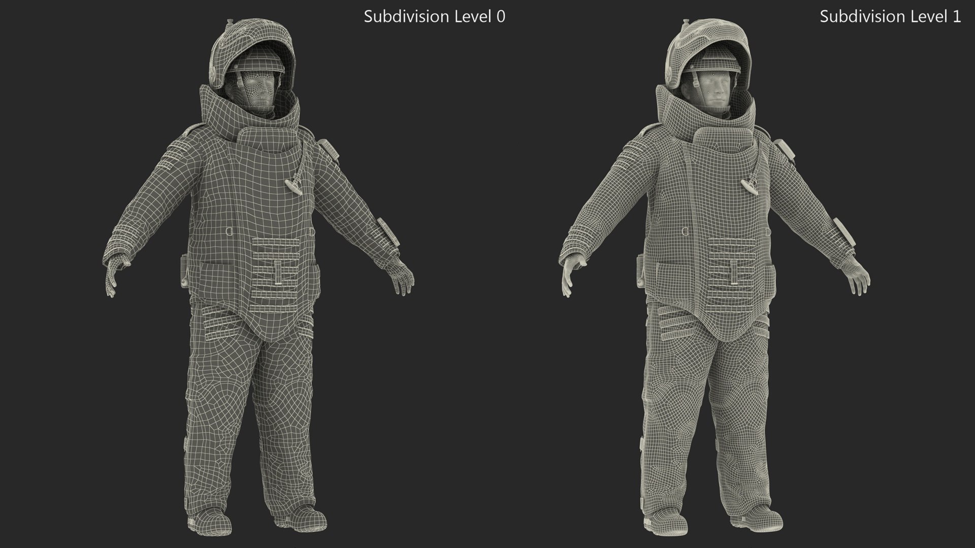 3D EOD 10 Bomb Suit Black Rigged For Cinema 4D - TurboSquid 2295956