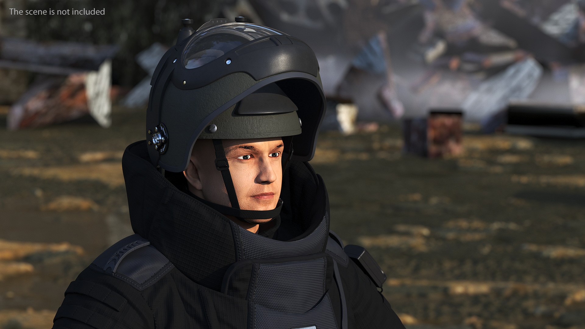 3D EOD 10 Bomb Suit Black Rigged For Cinema 4D - TurboSquid 2295956