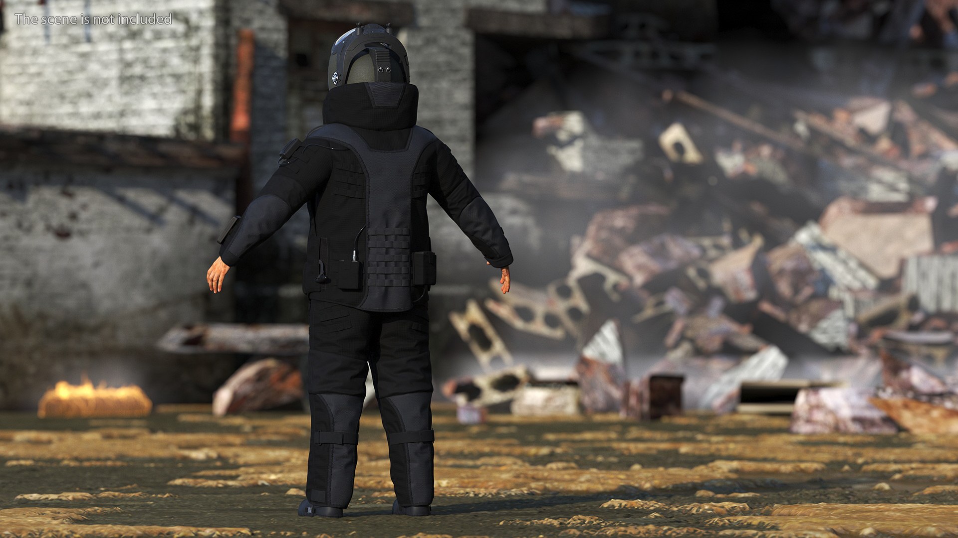 3D EOD 10 Bomb Suit Black Rigged For Cinema 4D - TurboSquid 2295956
