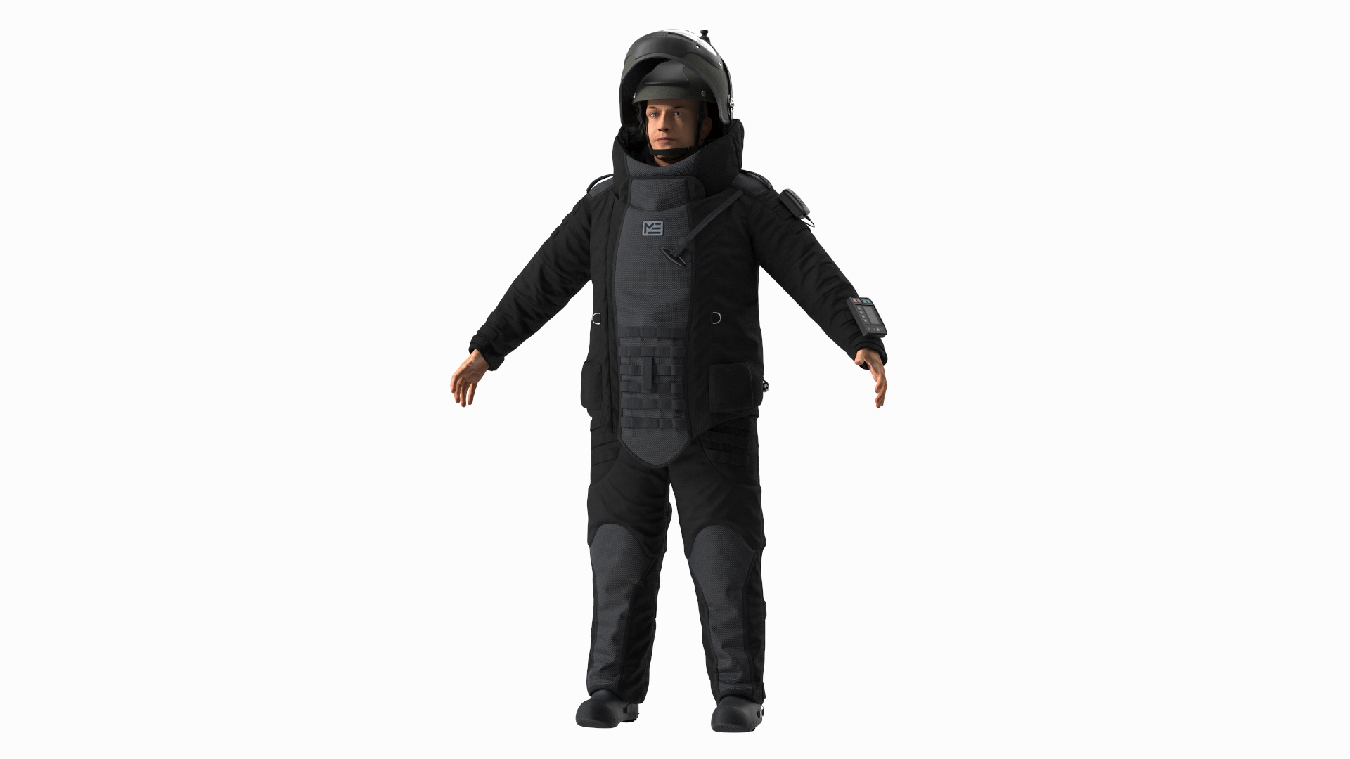 3D EOD 10 Bomb Suit Black Rigged For Cinema 4D - TurboSquid 2295956