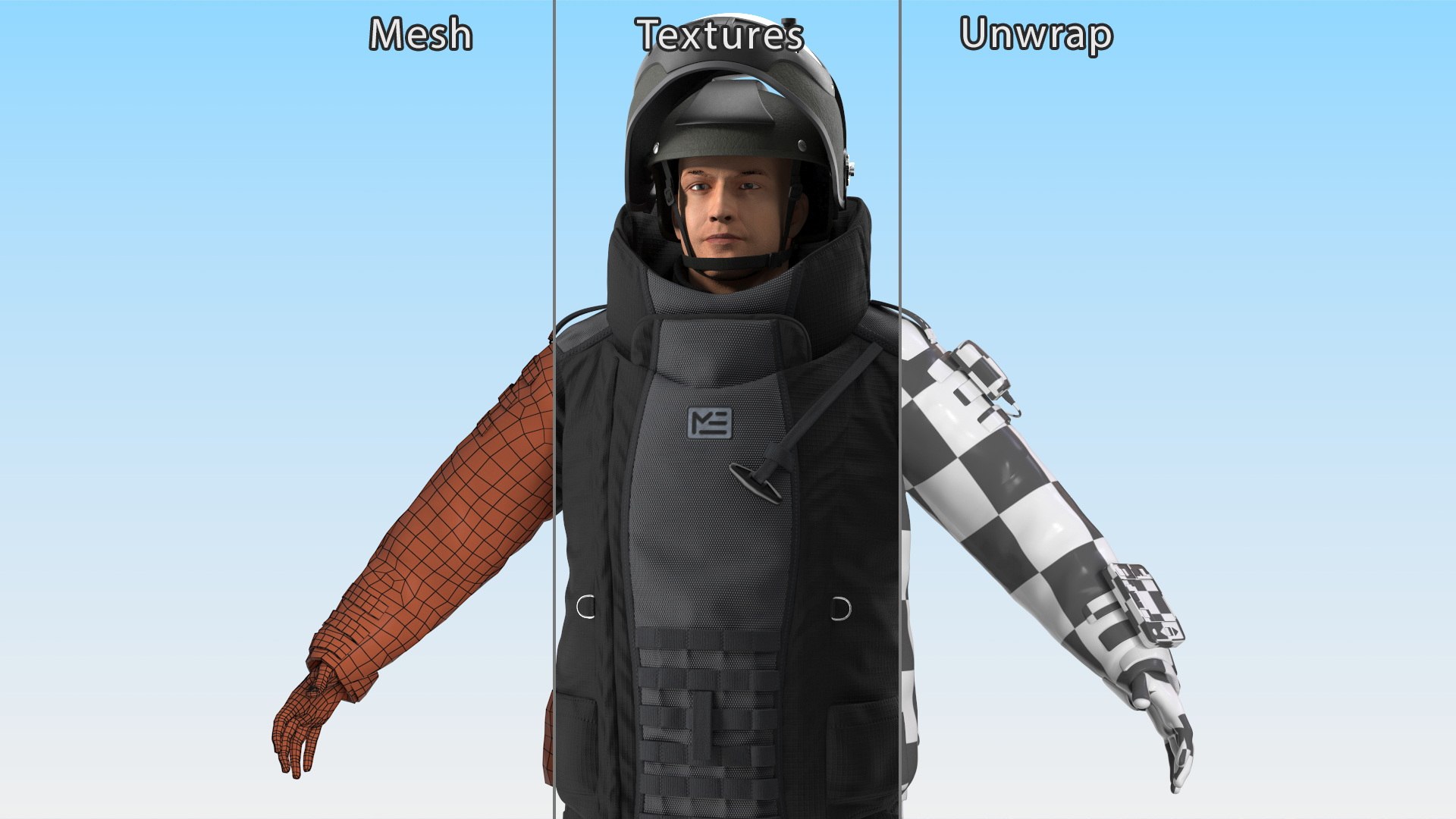 3D EOD 10 Bomb Suit Black Rigged For Cinema 4D - TurboSquid 2295956