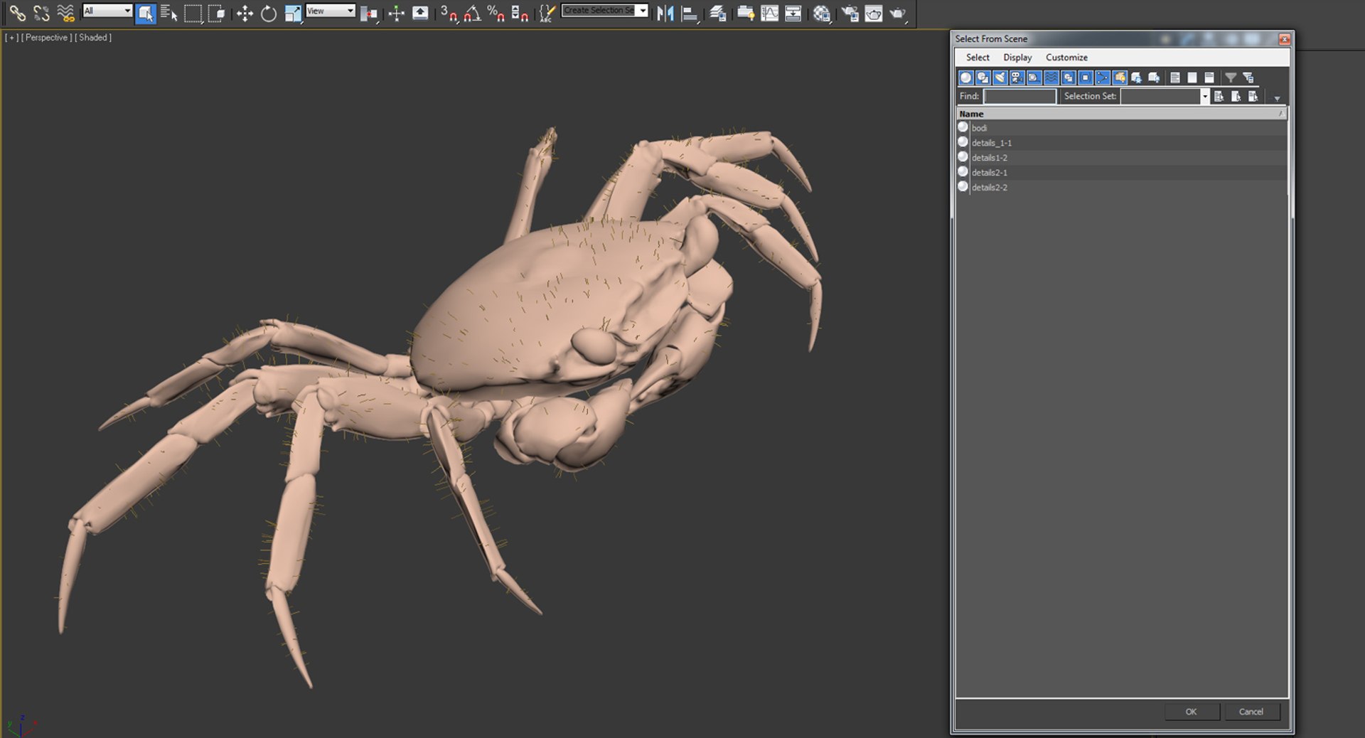 purple vampire crab geosesarma 3d model