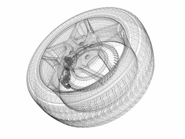 free wheel 3d model
