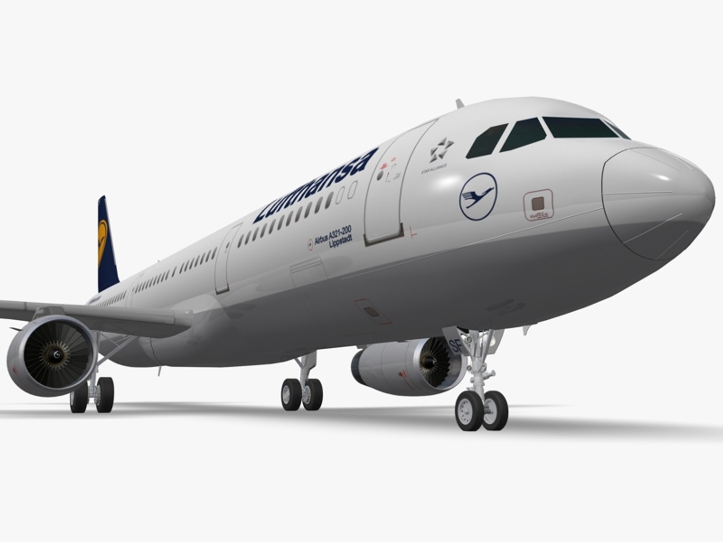 Airbus A321 Lufthansa 3d Model