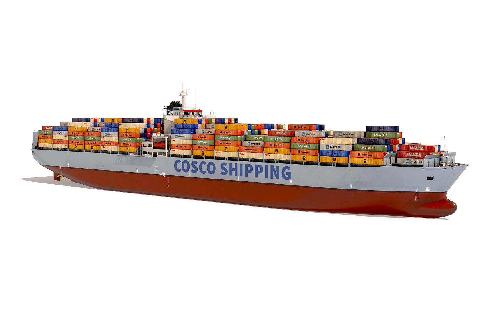 3D Cosco Container Ship Model - TurboSquid 1644861