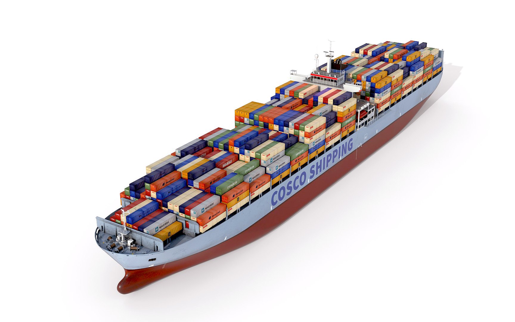 3D Cosco Container Ship Model - TurboSquid 1644861