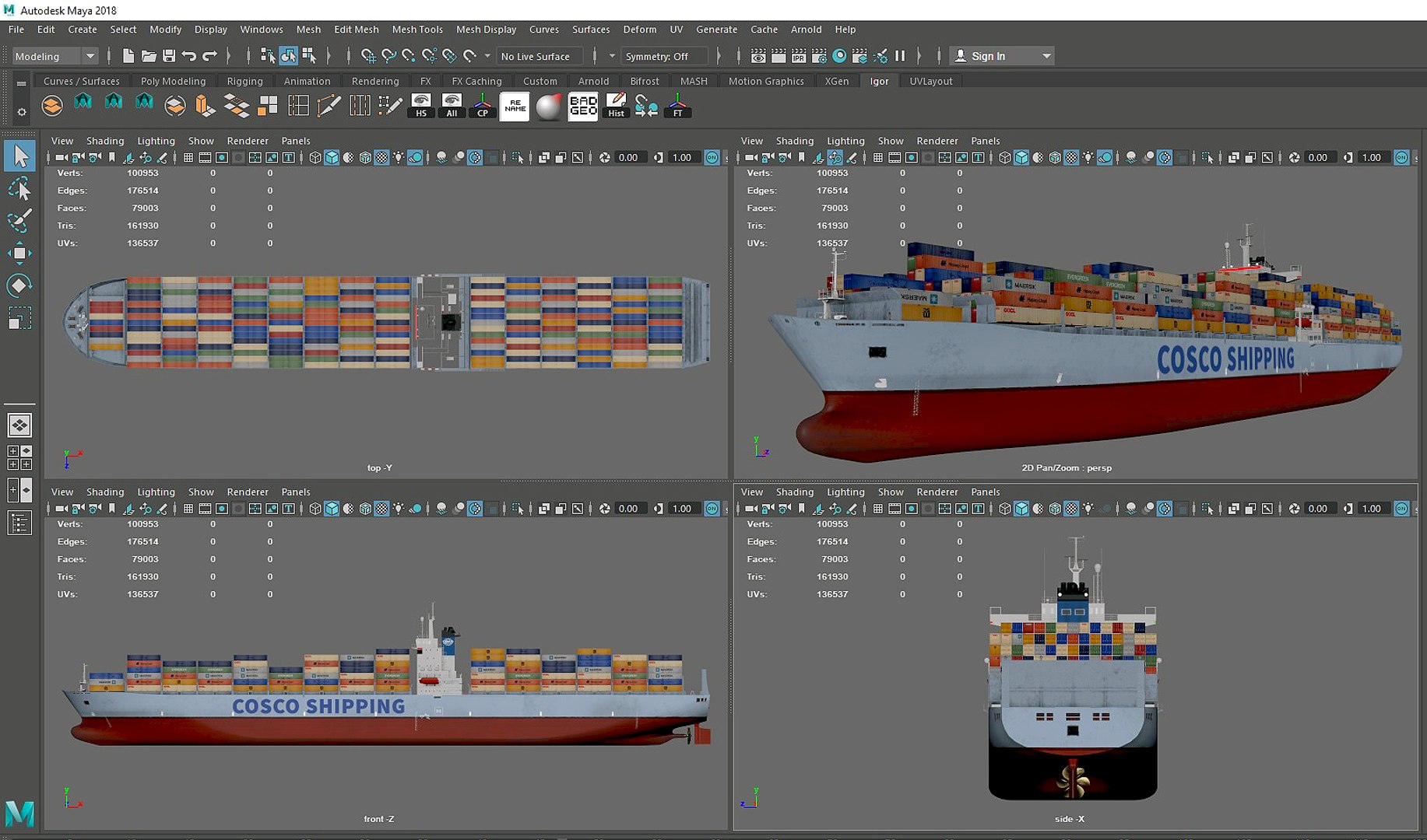 3D Cosco Container Ship Model - TurboSquid 1644861