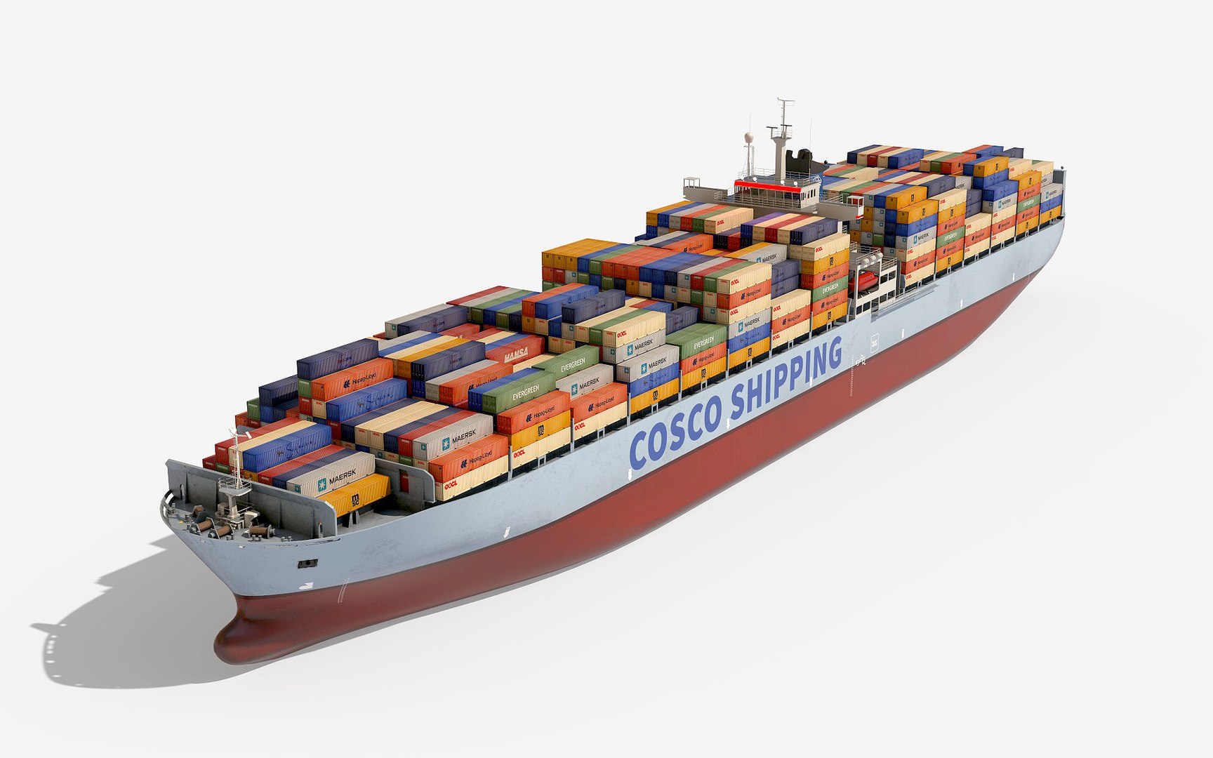 3D Cosco Container Ship Model - TurboSquid 1644861