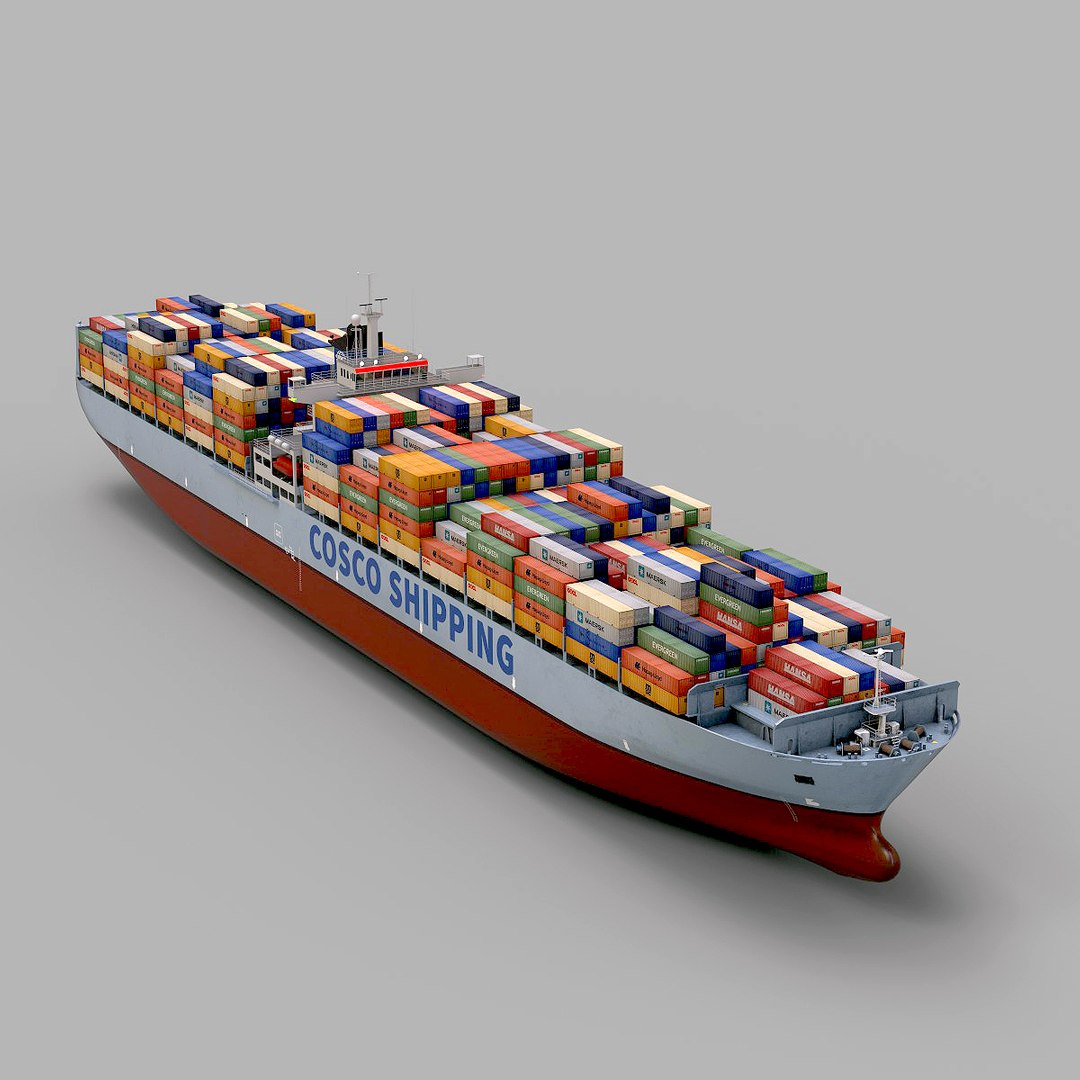 3D Cosco Container Ship Model - TurboSquid 1644861
