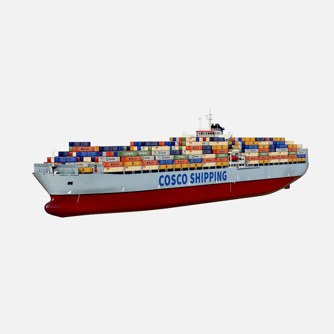 3D Cosco Container Ship Model - TurboSquid 1644861