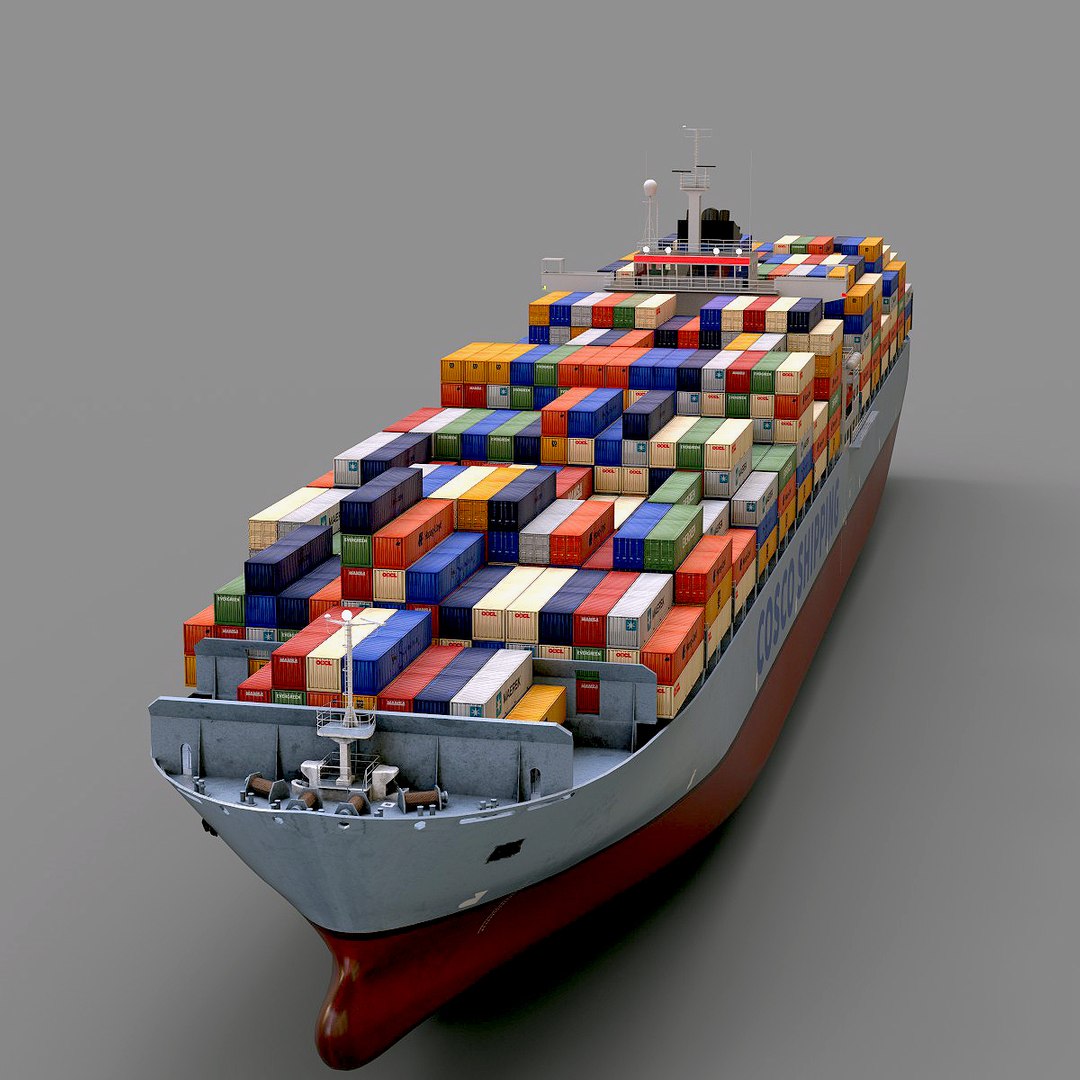 3D Cosco Container Ship Model - TurboSquid 1644861