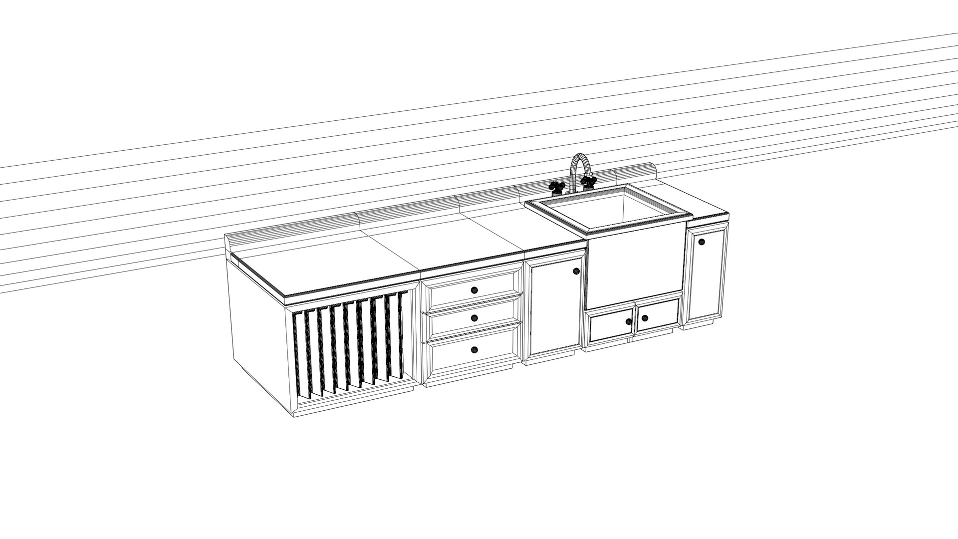 Free 3D Kitchen Countertop 3D Model - TurboSquid 2387482