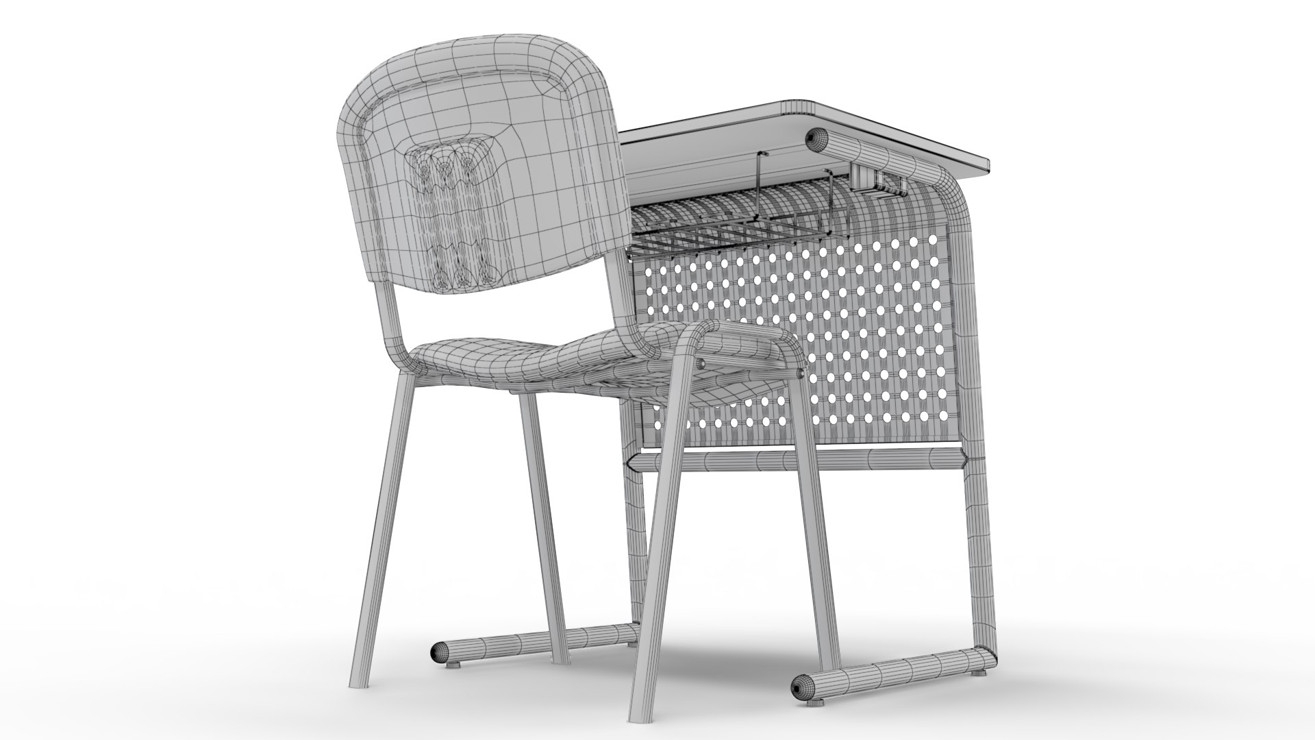 3D Realistic 3D School Desk Model - TurboSquid 2329387