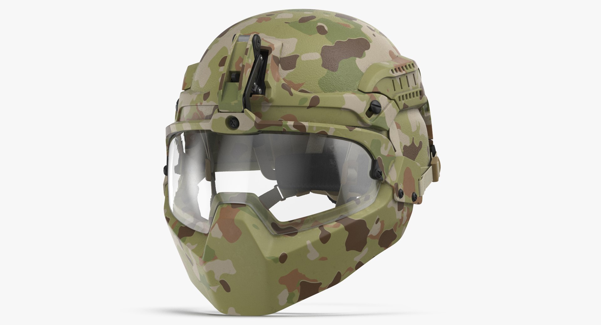 3D Facial Armor Helmet - TurboSquid 1334716