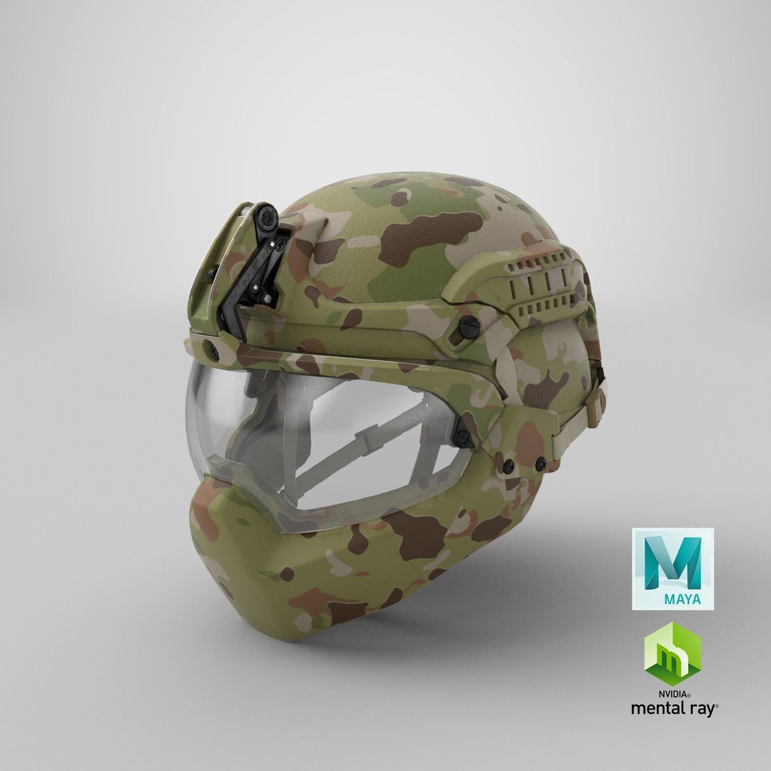 3D facial armor helmet - TurboSquid 1334716