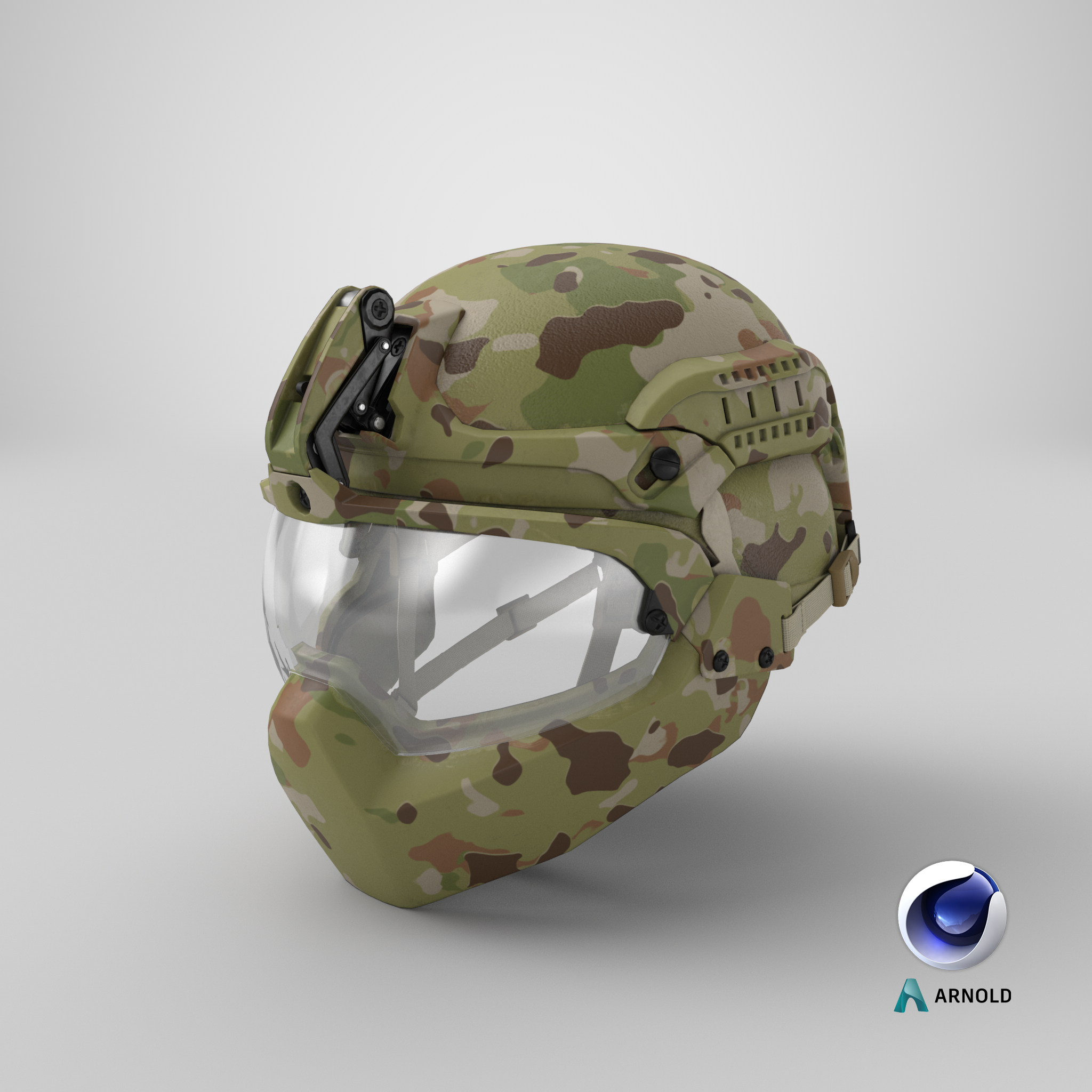 3D facial armor helmet - TurboSquid 1334716