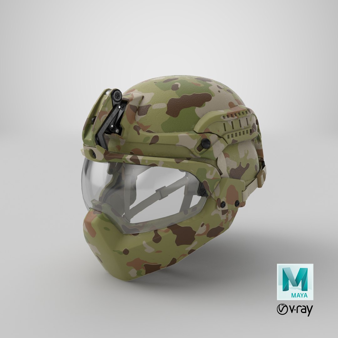 3D facial armor helmet - TurboSquid 1334716