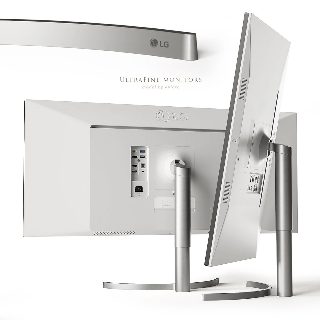 LG UltraFine Monitors 3D Model - TurboSquid 1827341