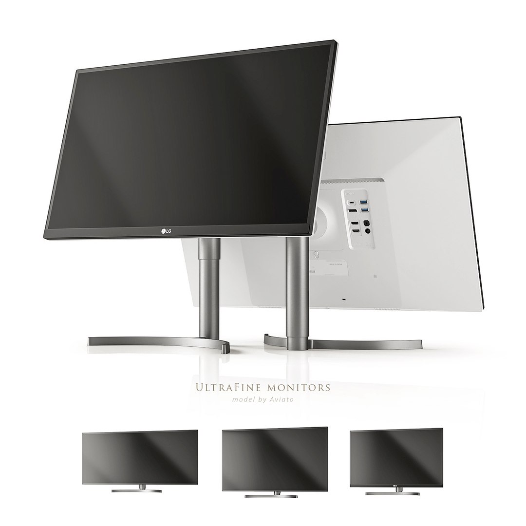LG UltraFine Monitors 3D Model - TurboSquid 1827341