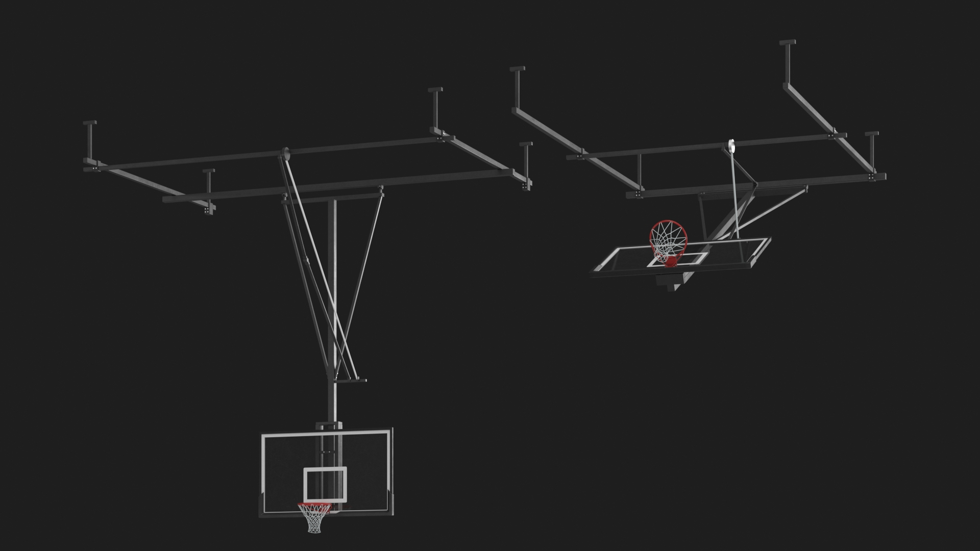 Realistic Basketball Hoops Ceiling 3D Model - TurboSquid 1446131