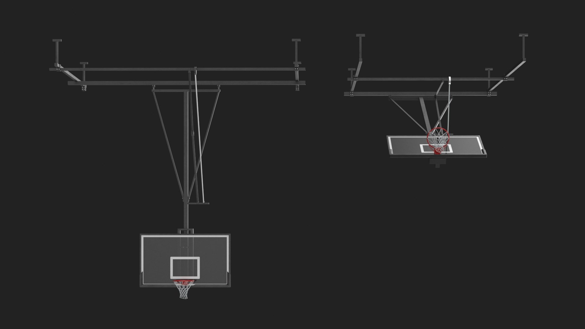 Realistic Basketball Hoops Ceiling 3D Model - TurboSquid 1446131