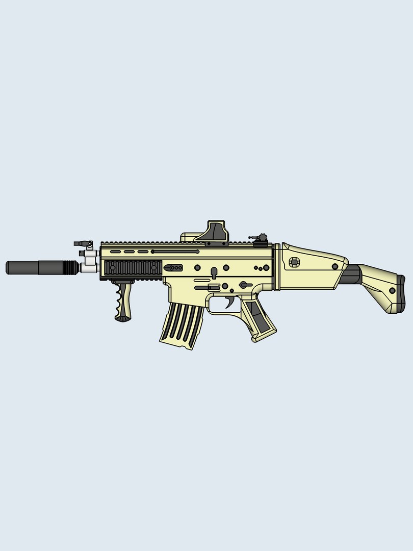 Scar Gun Model - TurboSquid 1560145