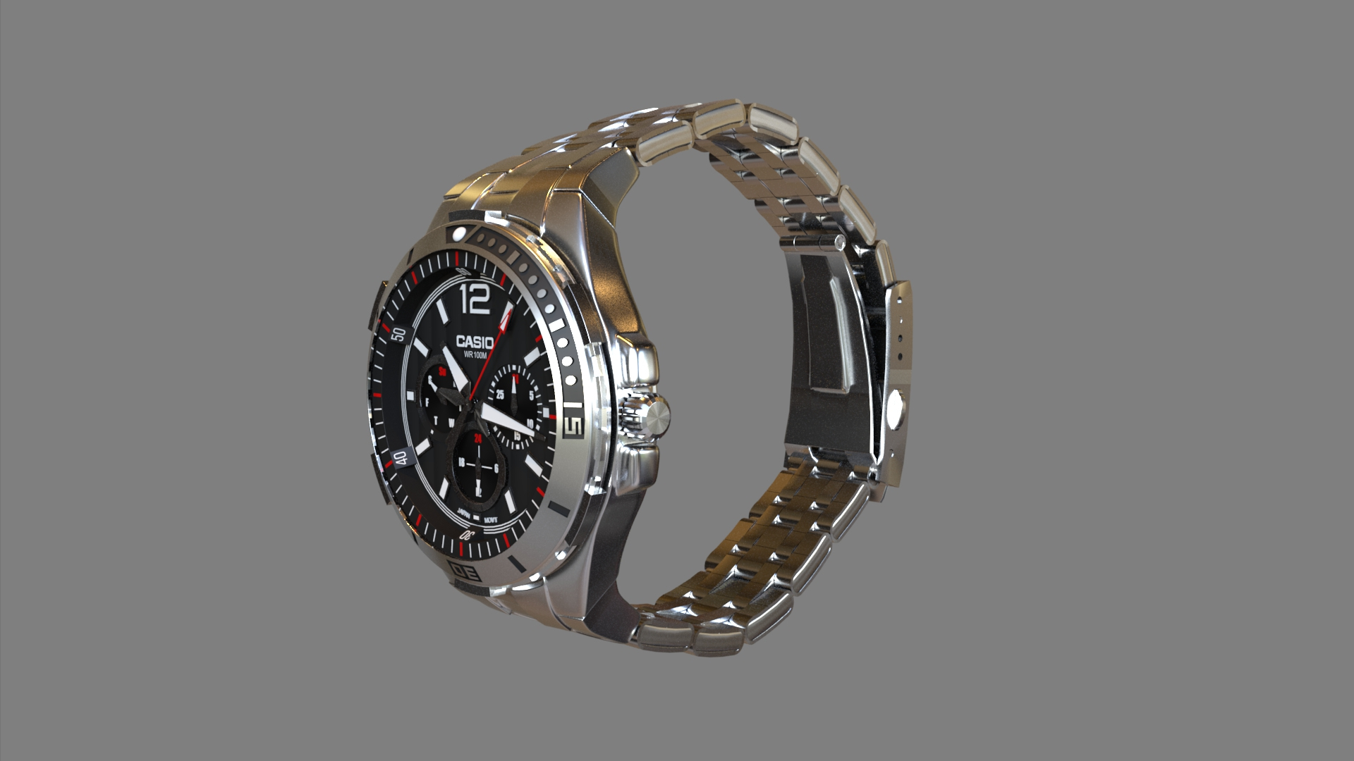 Casio Enticer A1327 Watch Model - TurboSquid 1471653
