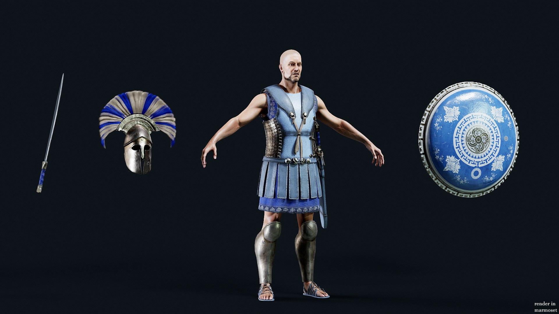 3D ATHENIAN COMANDER D Model - TurboSquid 2361058