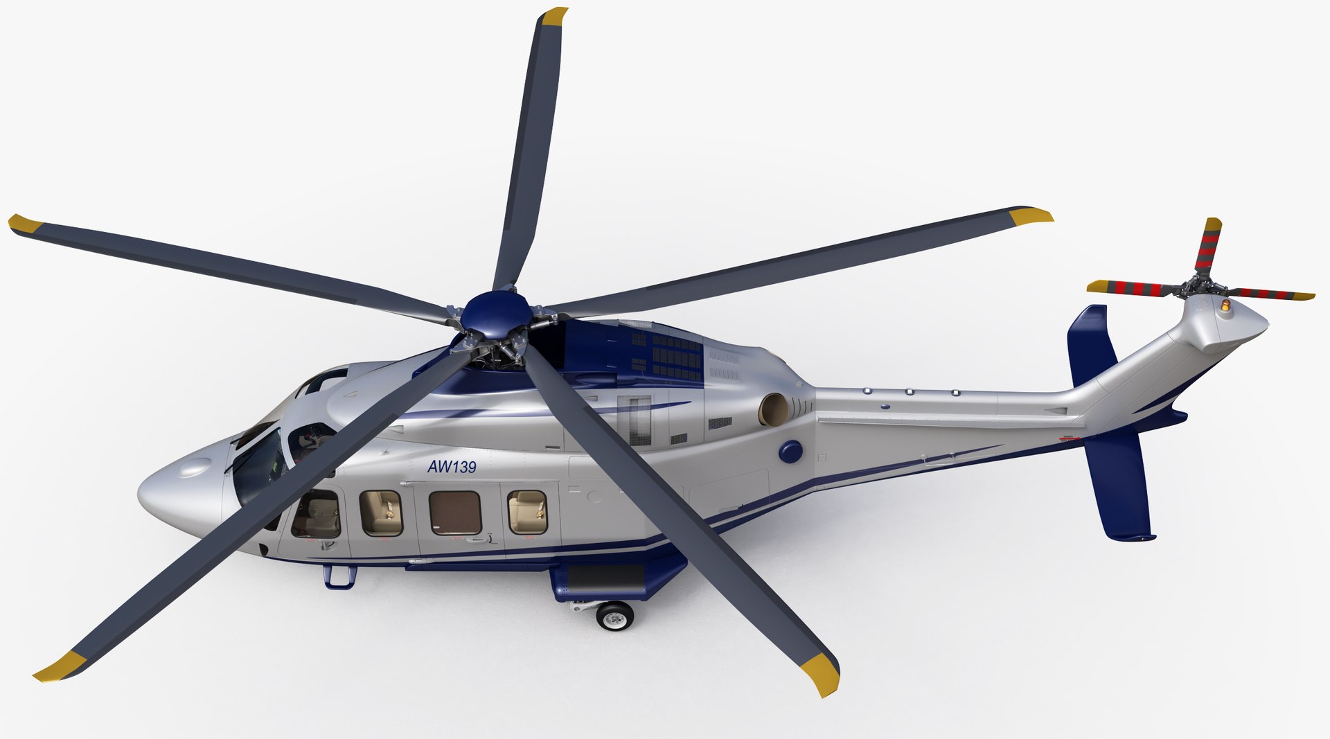 AgustaWestland AW139 Silver 3D - TurboSquid 2489547