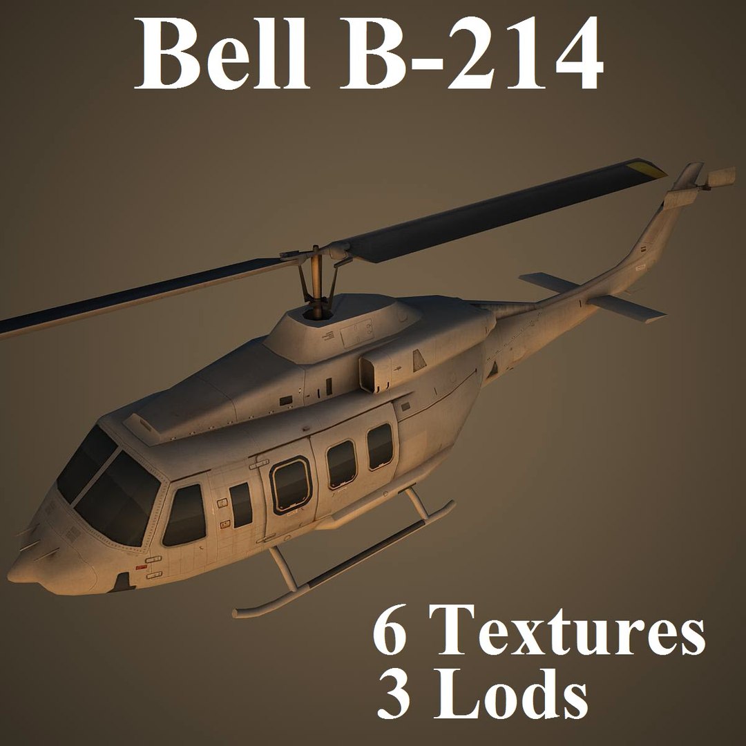 Bell B-214 Low-poly 3d Model